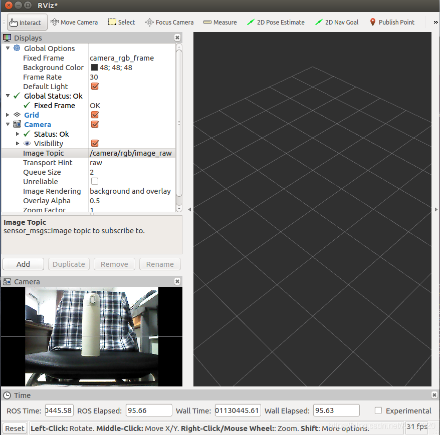 在ROS使用奥比中光Orbbec Astra Pro